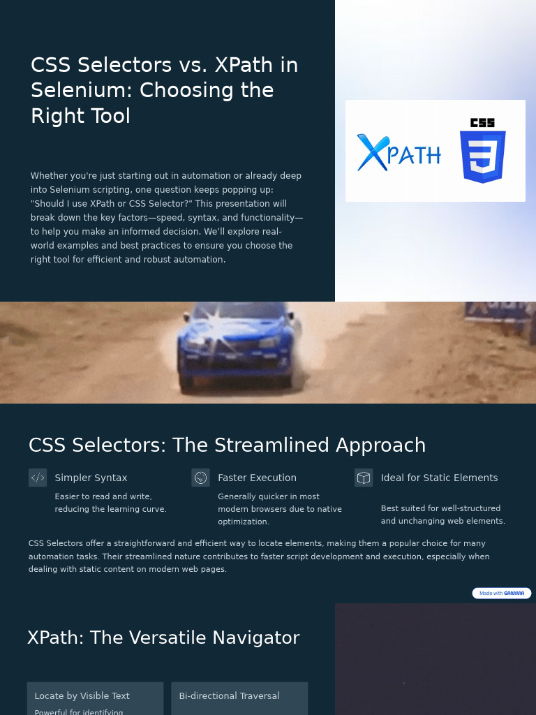 CSS Selectors vs. XPath in Selenium | PDF | World Wide Web | Internet & Web