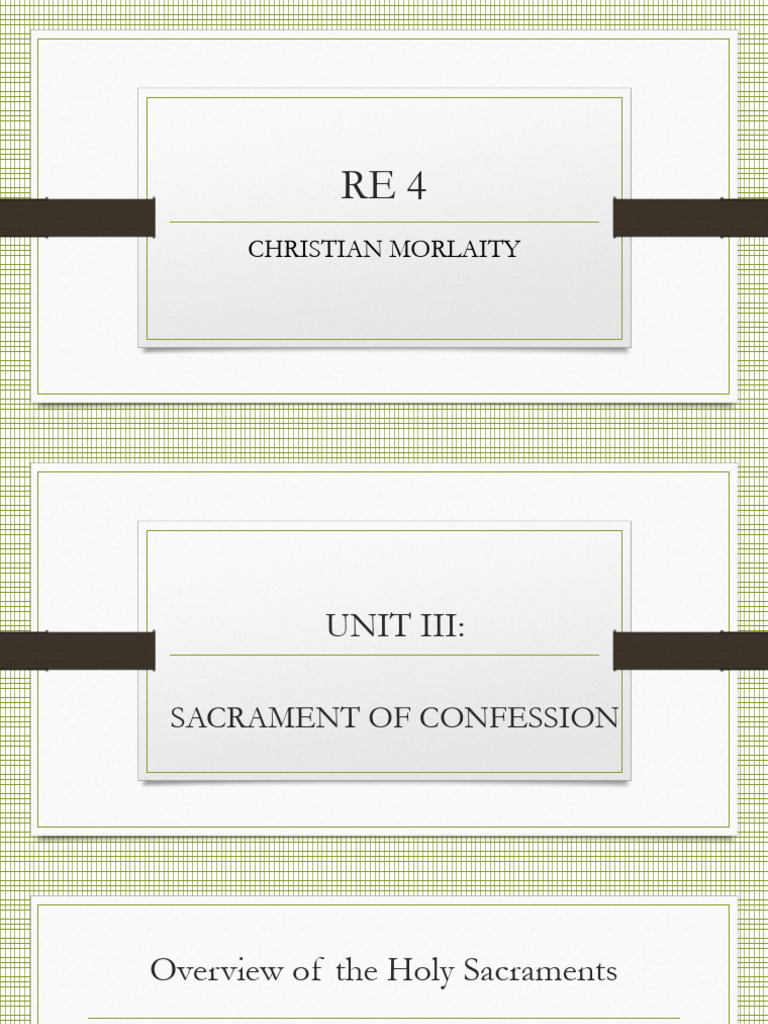 Re 4 Sacraments of Confession | PDF | Penance | Confession (Religion)