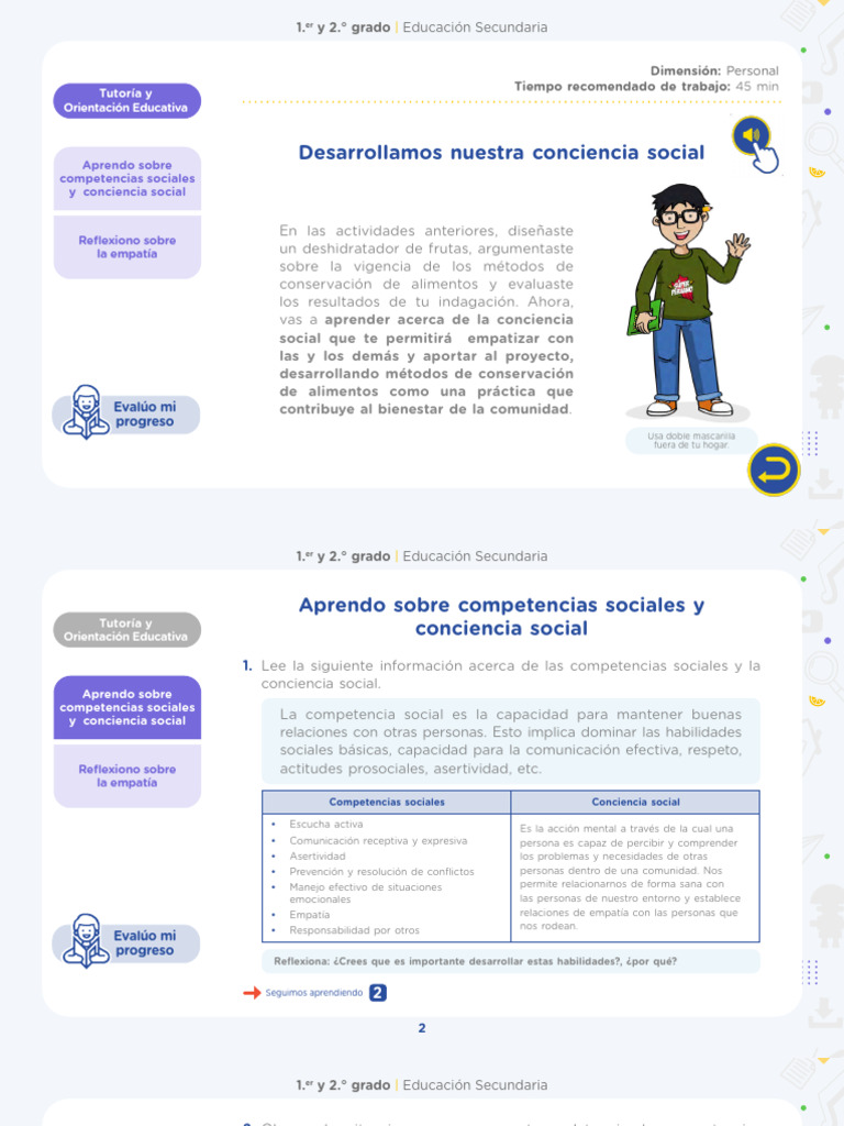 EdA 5 - 1° y 2° - Activ3 - Sem3y4 - Desarrollamos Nuestra Conciencia Social | PDF | Empatía ...