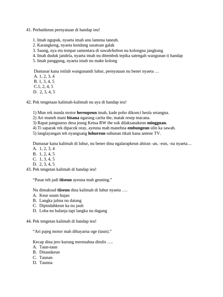 Latihan Soal Asat Paket II 2425 | PDF