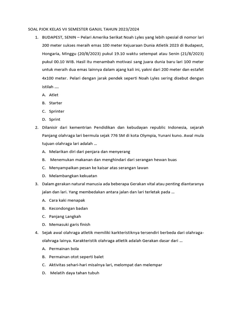 Soal Asaj 2025 | PDF