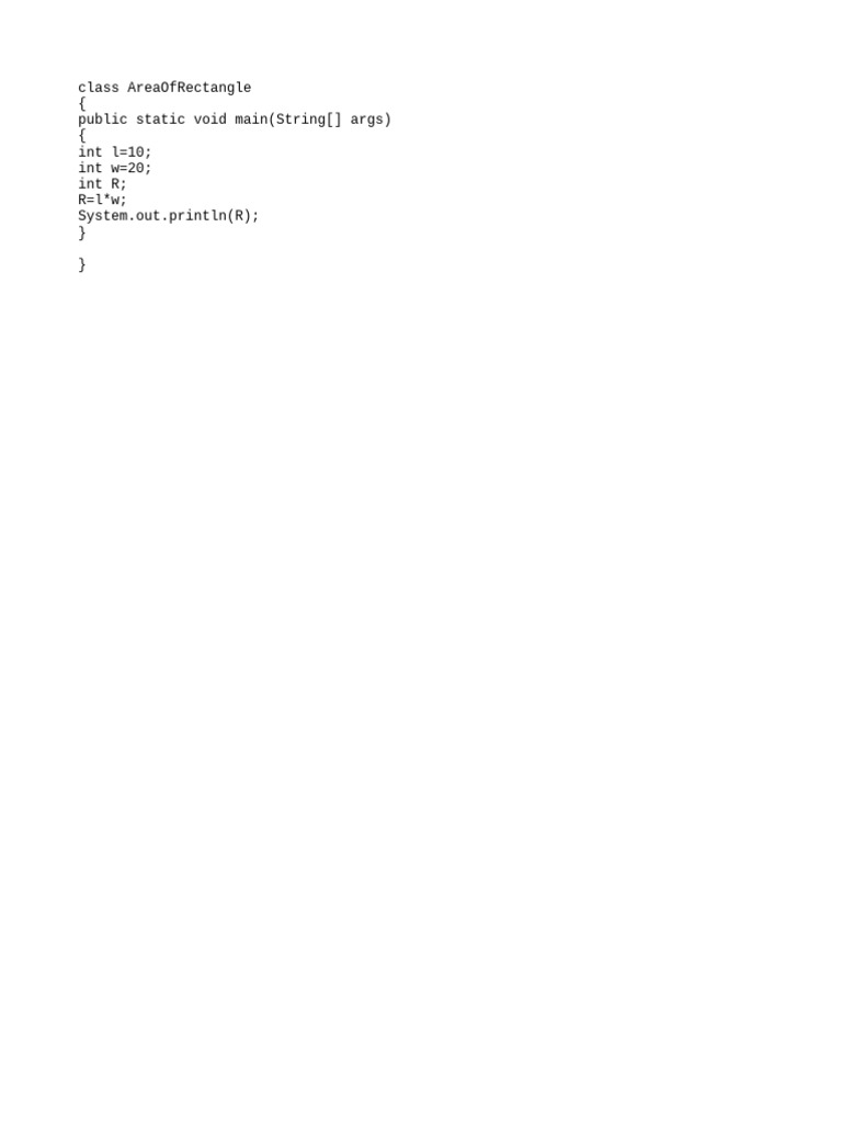 Are A of Rectangle Test | PDF