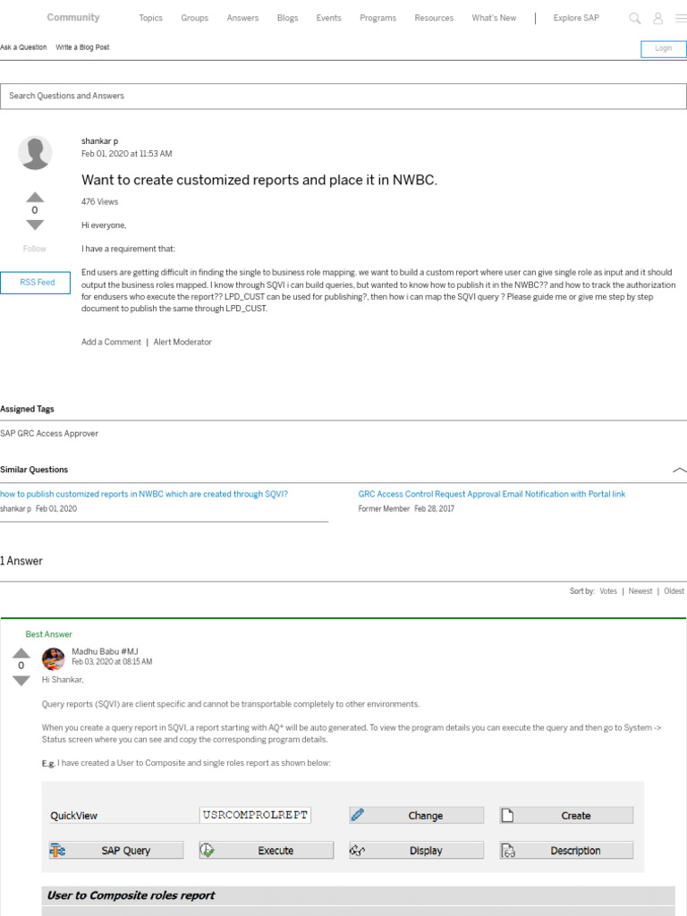 Want To Create Customized Reports and Place It in NWBC. - SAP Community | PDF | Http Cookie ...