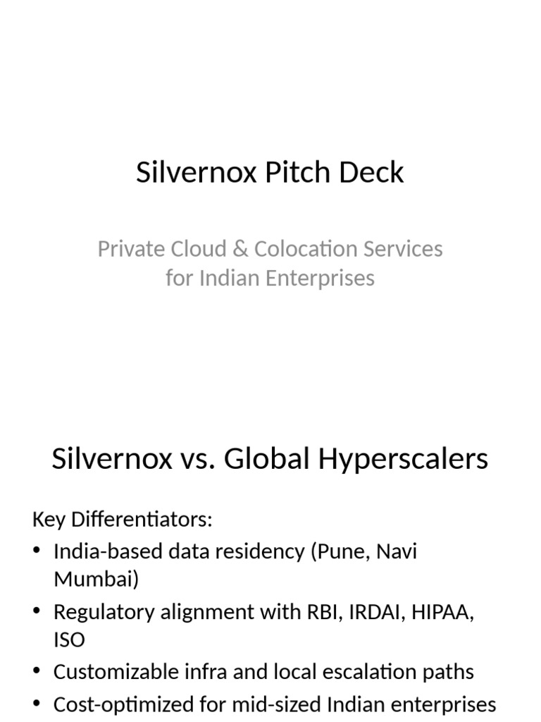 Silvernox: Colocation for Indian Enterprises | PDF