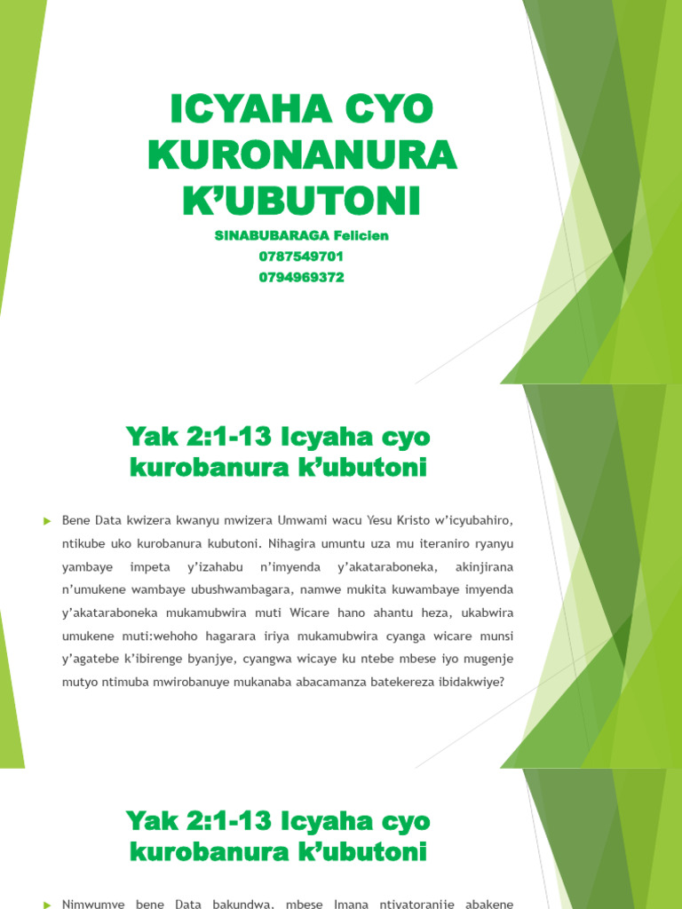 Icyaha Cyo Kuronanura K'ubutoni | PDF