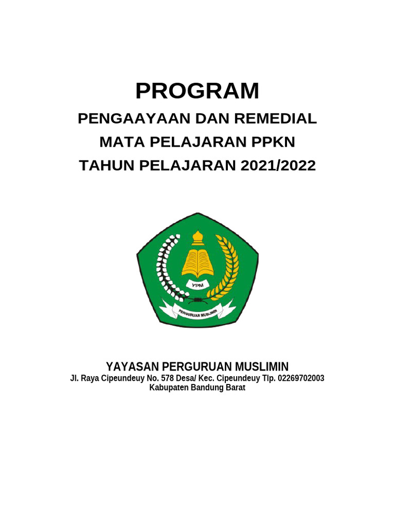 Program Pengayaan Dan Remedial PPKN | PDF