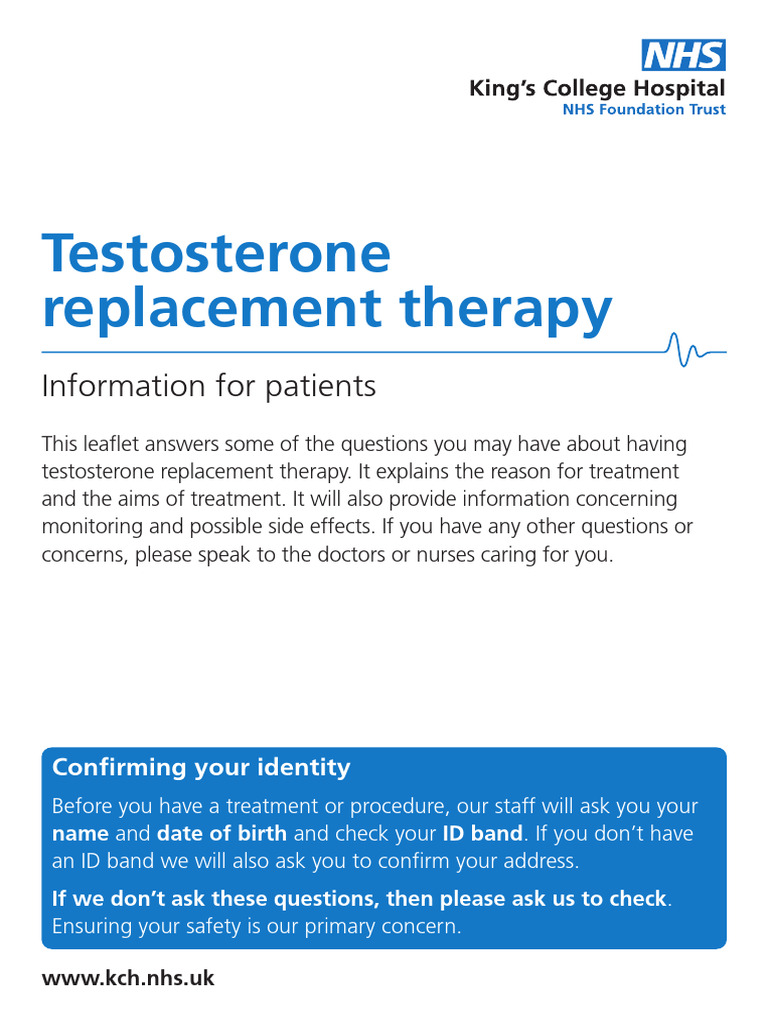 PL 934.1 Testosterone Replacement Therapy | PDF | Medical Specialties ...