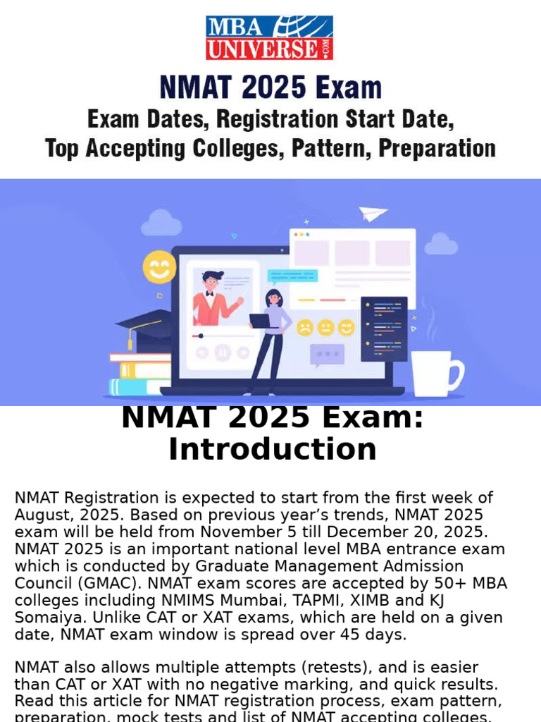 NMAT 2025: Exam Dates, Registration, Pattern, Preparation | PDF ...