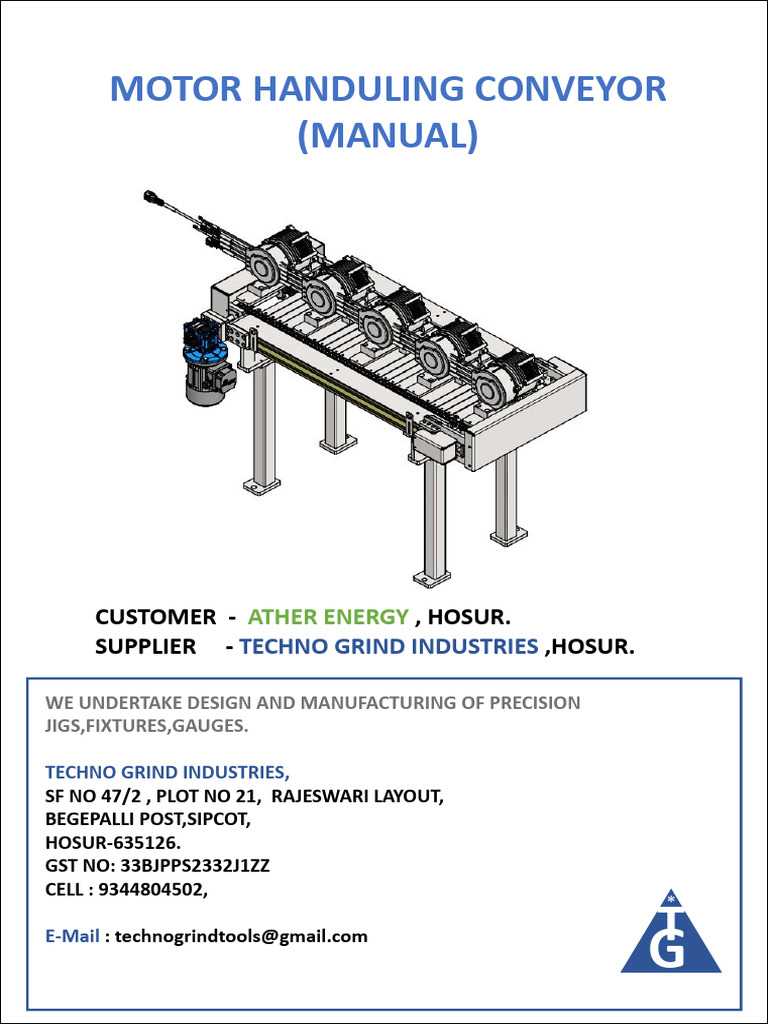 Motor Handuling Conveyor Manual | PDF | Manufactured Goods | Mechanical ...