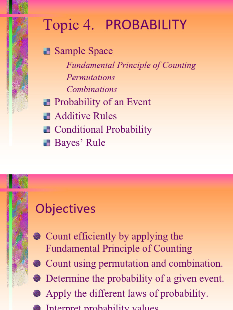 4 Probability | PDF | Sampling (Statistics) | Probability