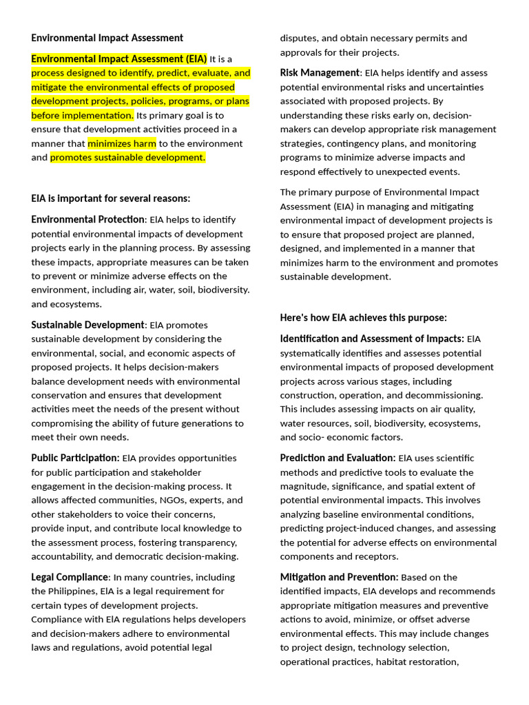 Environmental 20impact 20assessment | PDF | Environmental Impact ...
