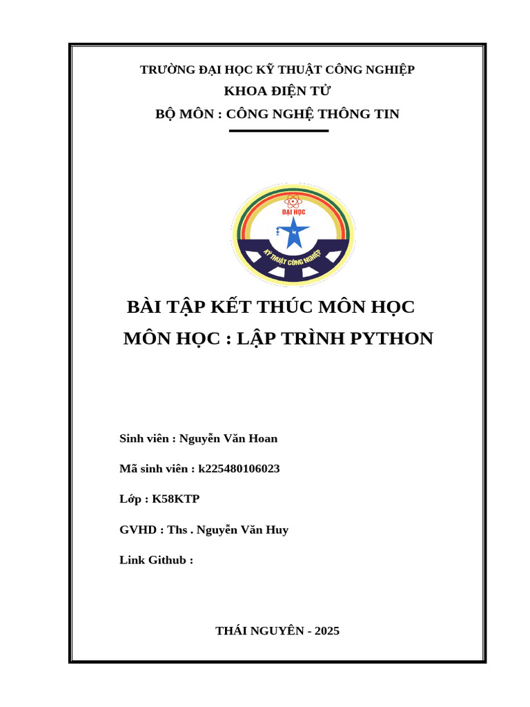 Báo Cáo Python | PDF