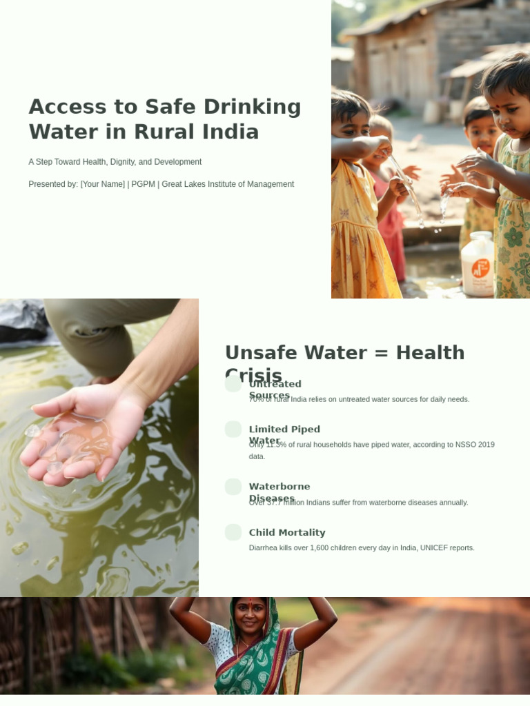 Access To Safe Drinking Water in Rural India | PDF