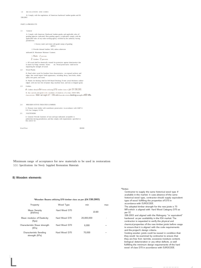 D70 Timber Specifications and Compliance | PDF | Lumber | Wood
