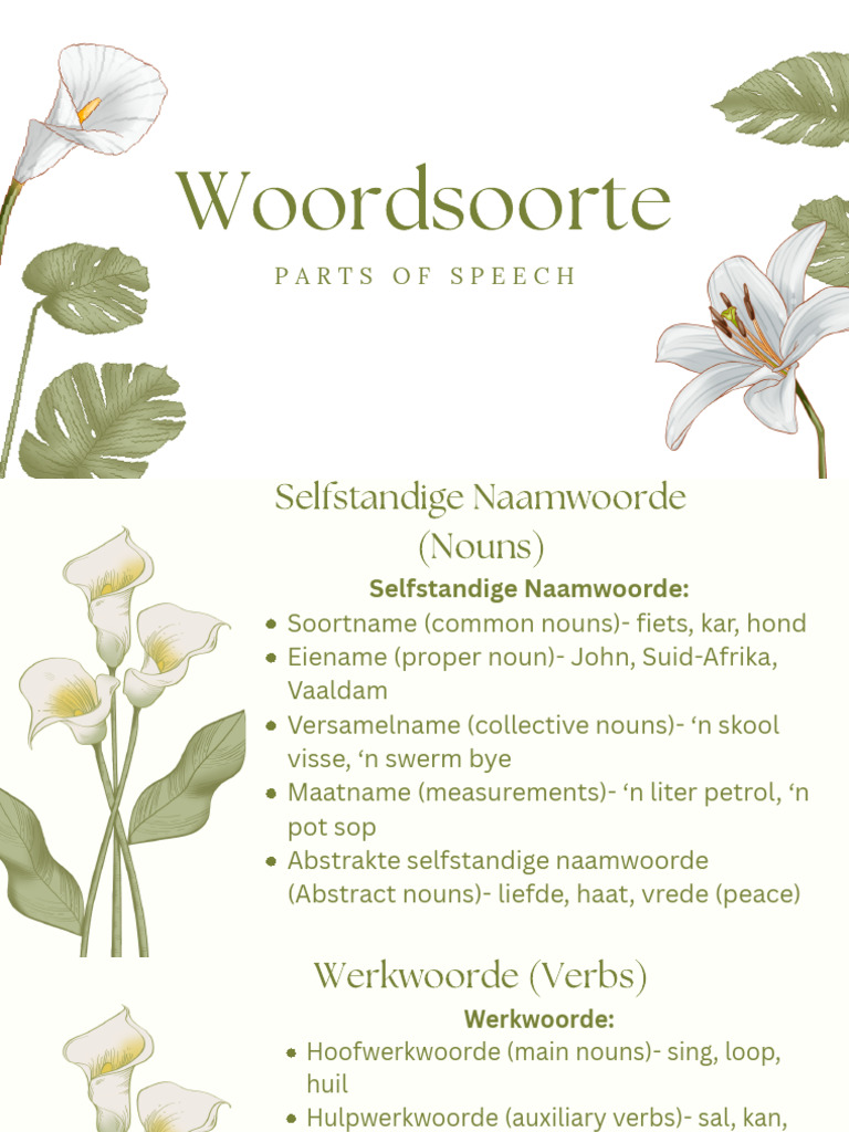 Parts of Speech | PDF