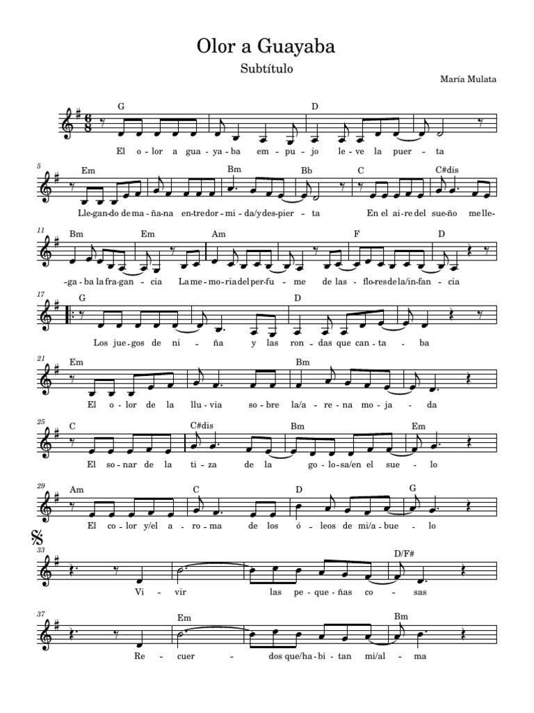 Olor A Guayaba | PDF