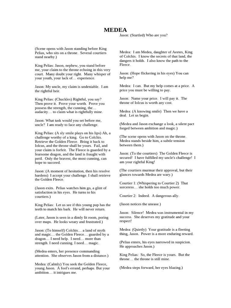 MEDEA | PDF | Jason | Argonauts