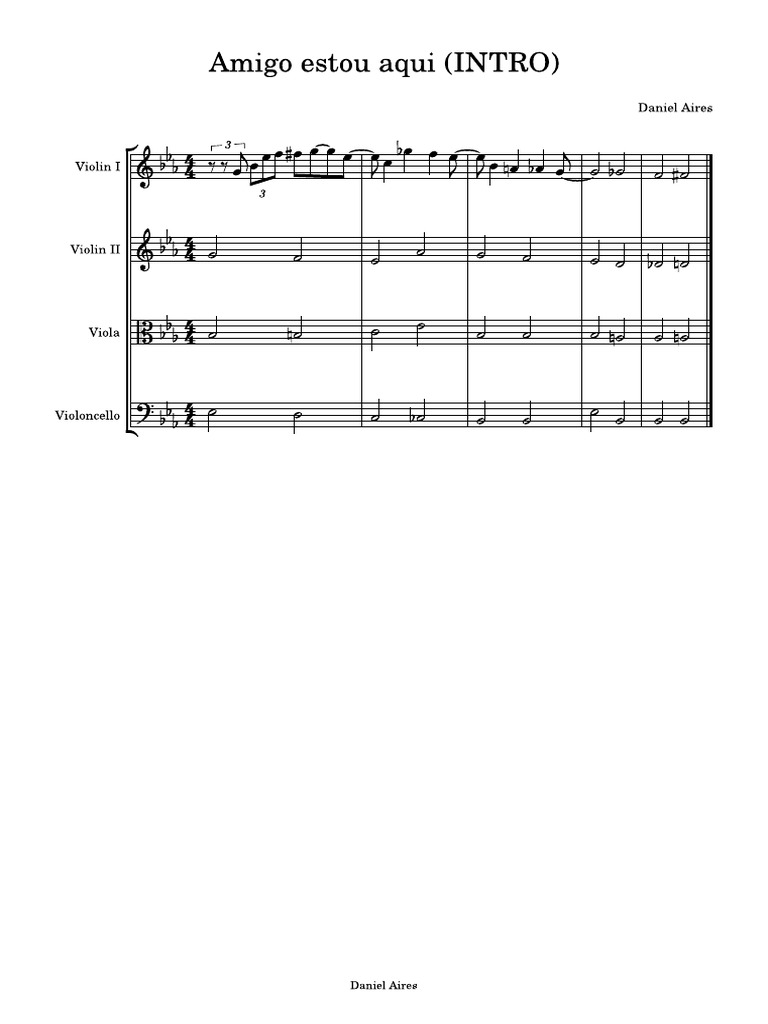 Amigo Estou Aqui (INTRO) | PDF