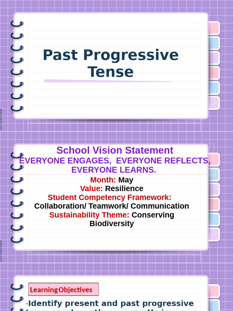 Period 2-Past Progressive | PDF | Grammatical Tense | Verb