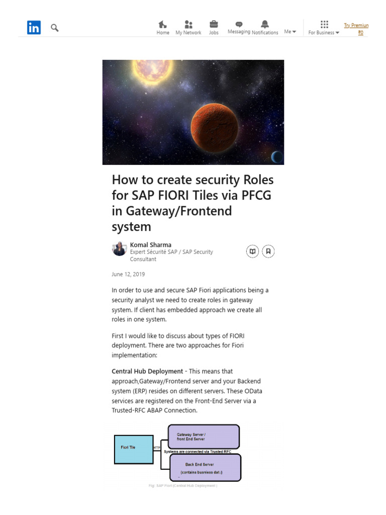 How To Create Security Roles For SAP FIORI Tiles Via PFCG in Gateway ...