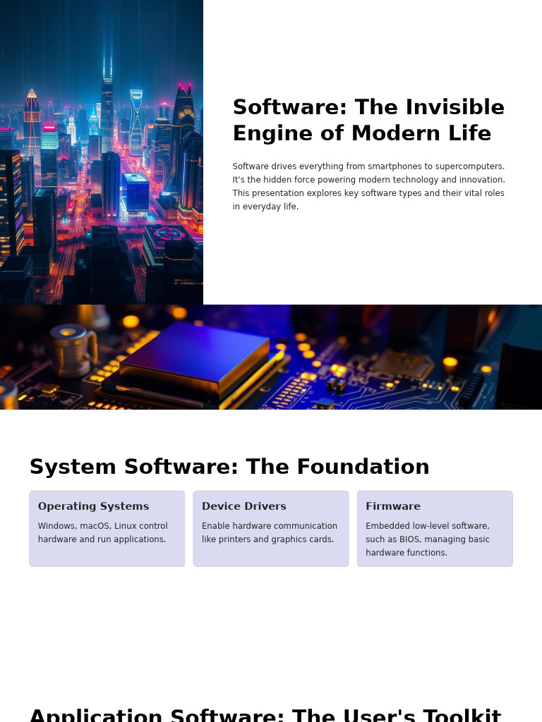 Software The Invisible Engine of Modern Life | PDF | Application ...