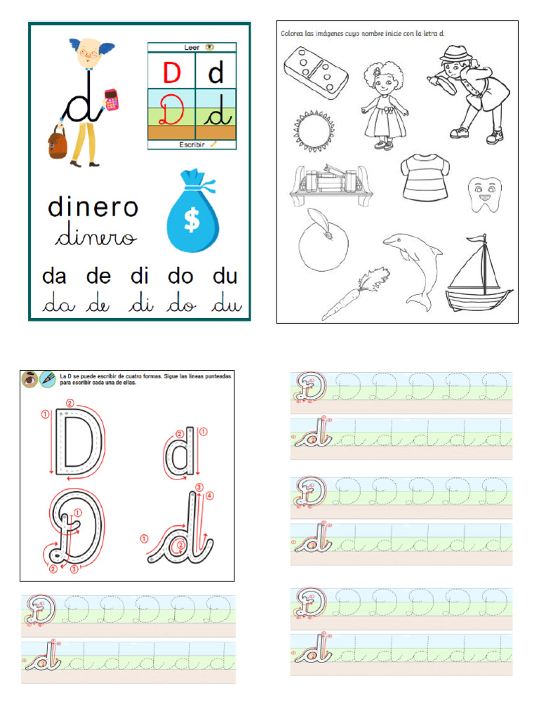 Actividades Letra D | PDF