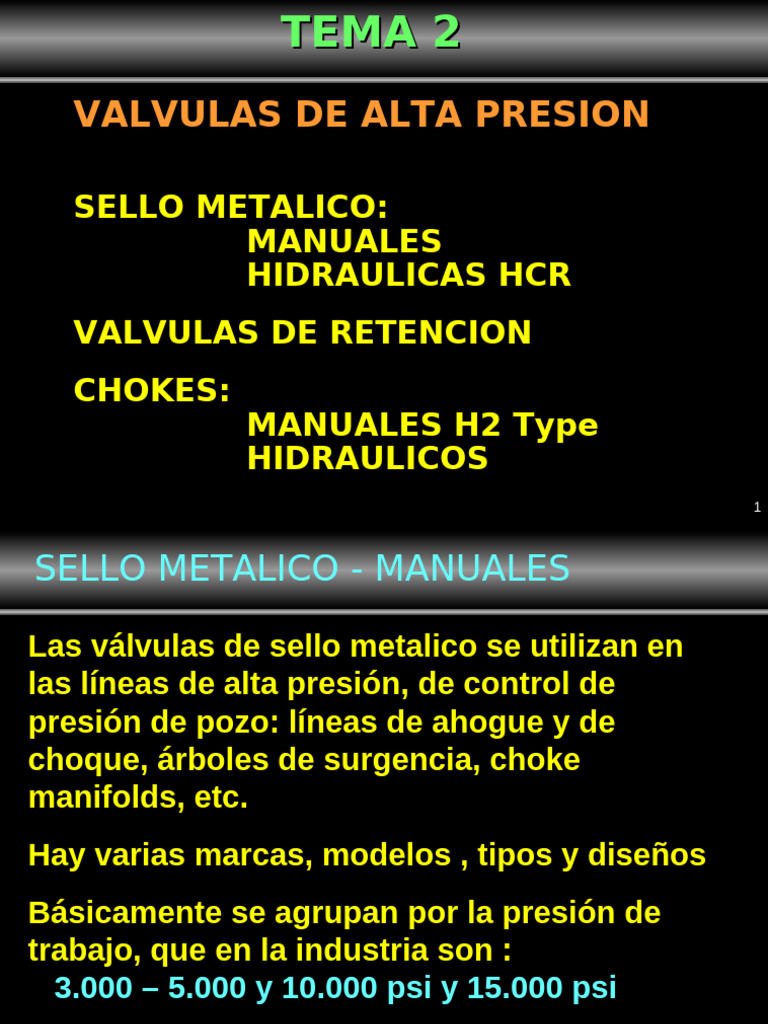 Curso de Capacitacion 02 VALVULAS y CHOKES | PDF | Presión | Válvula