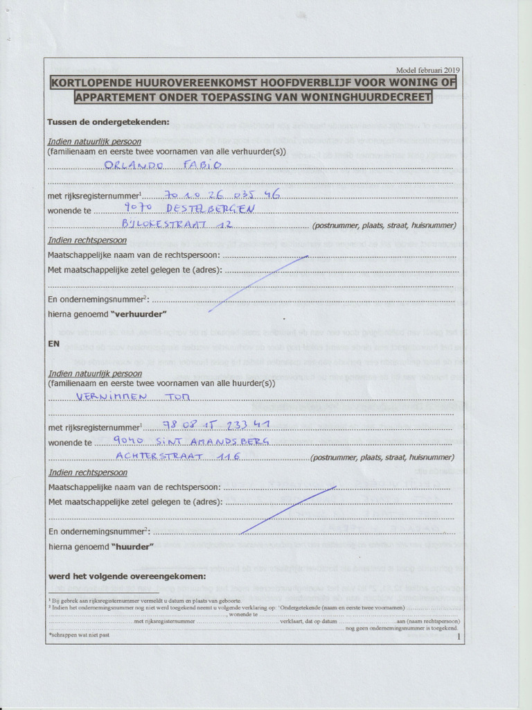 Huur Contract en | PDF