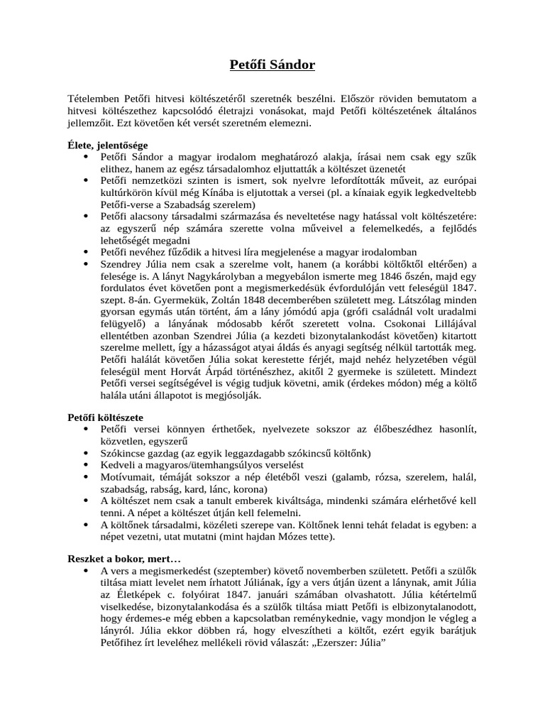 Petőfi Sándor | PDF