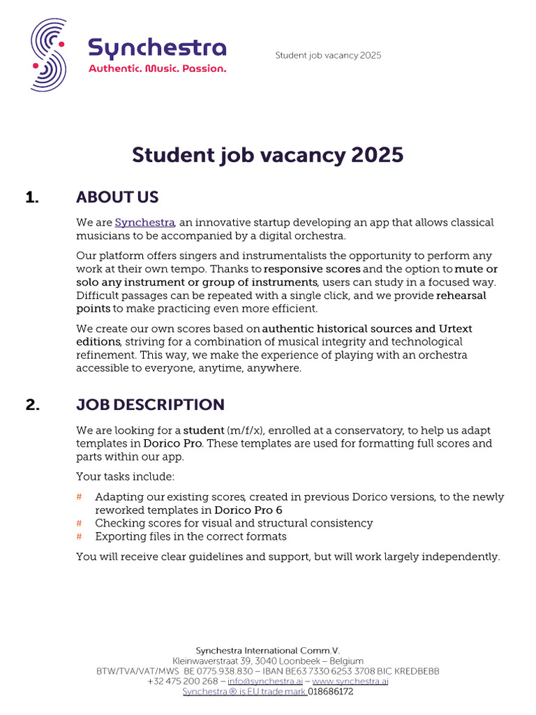 Student Job Vacancy 202505 | PDF