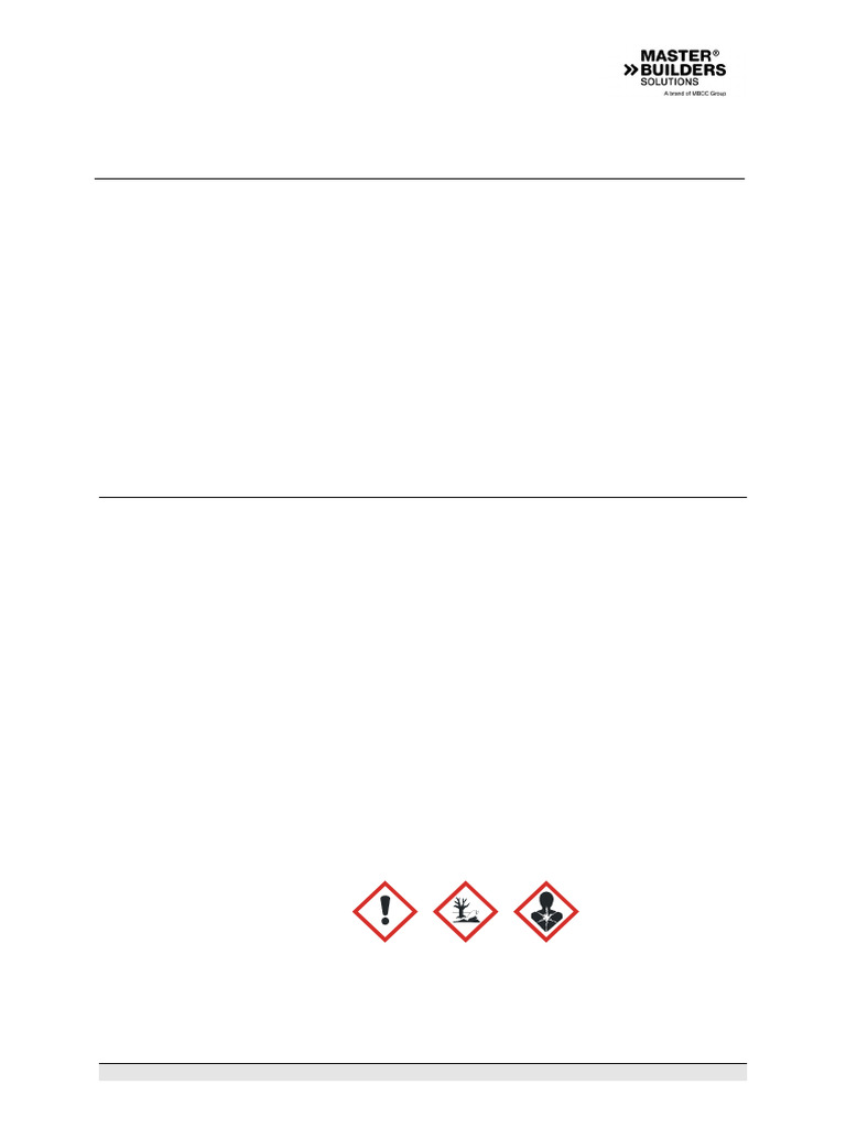 Masterseal PG 470 Part B Msds | PDF | Working Conditions | Chemistry