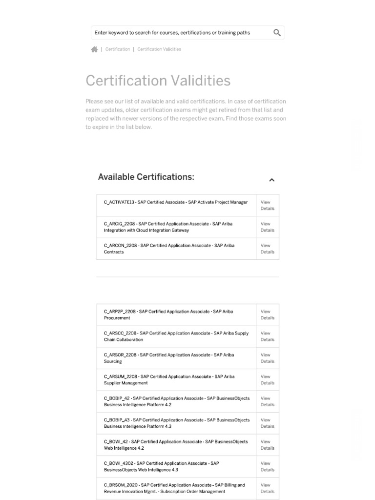 Certifications List Nov 2022 | PDF