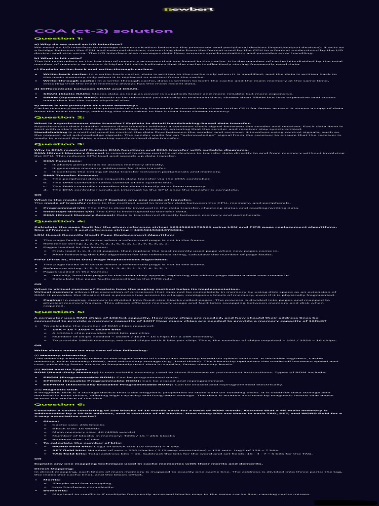Coa CT Solution | PDF | Read Only Memory | Computer Data Storage