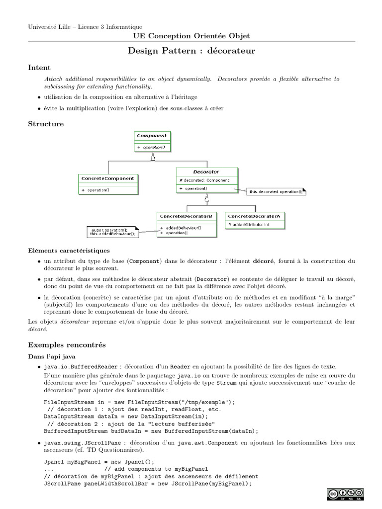 Design Pattern : le décorateur en Java | PDF | Informatique ...