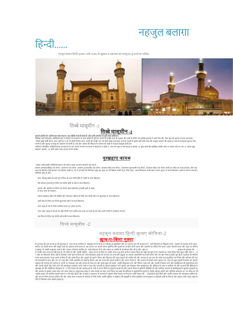 Nahjul Balagha in Hindi | PDF