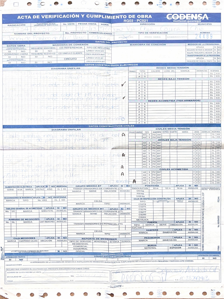 Visita Codensa - 310513 | PDF