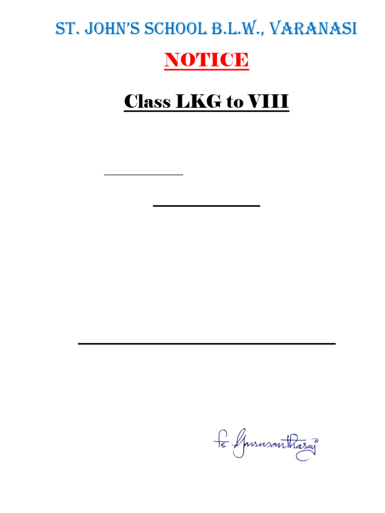 Notice Regarding Closing Till Viii Re Opening School Timing For Ix Xi ...