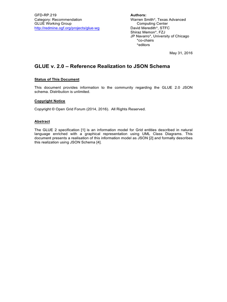 GFD 219 | PDF | Xml Schema | Json