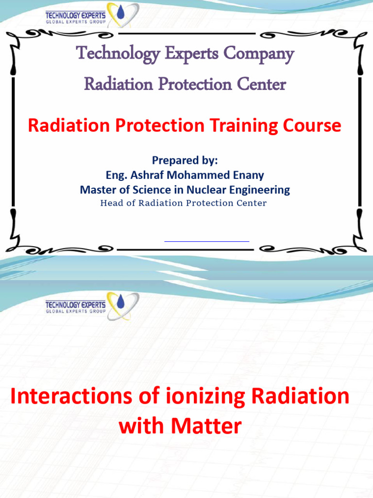 Lecture - 2 Interactions of Ionizing Radiation With Matter | PDF ...