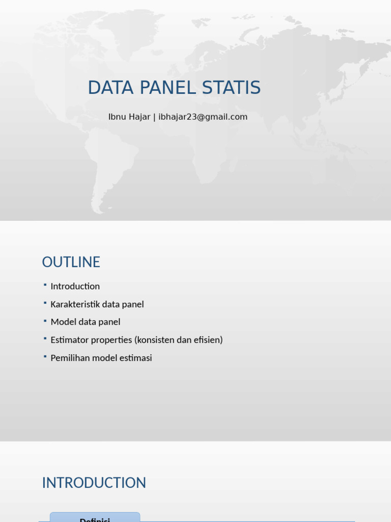 Data Panel Statis | PDF