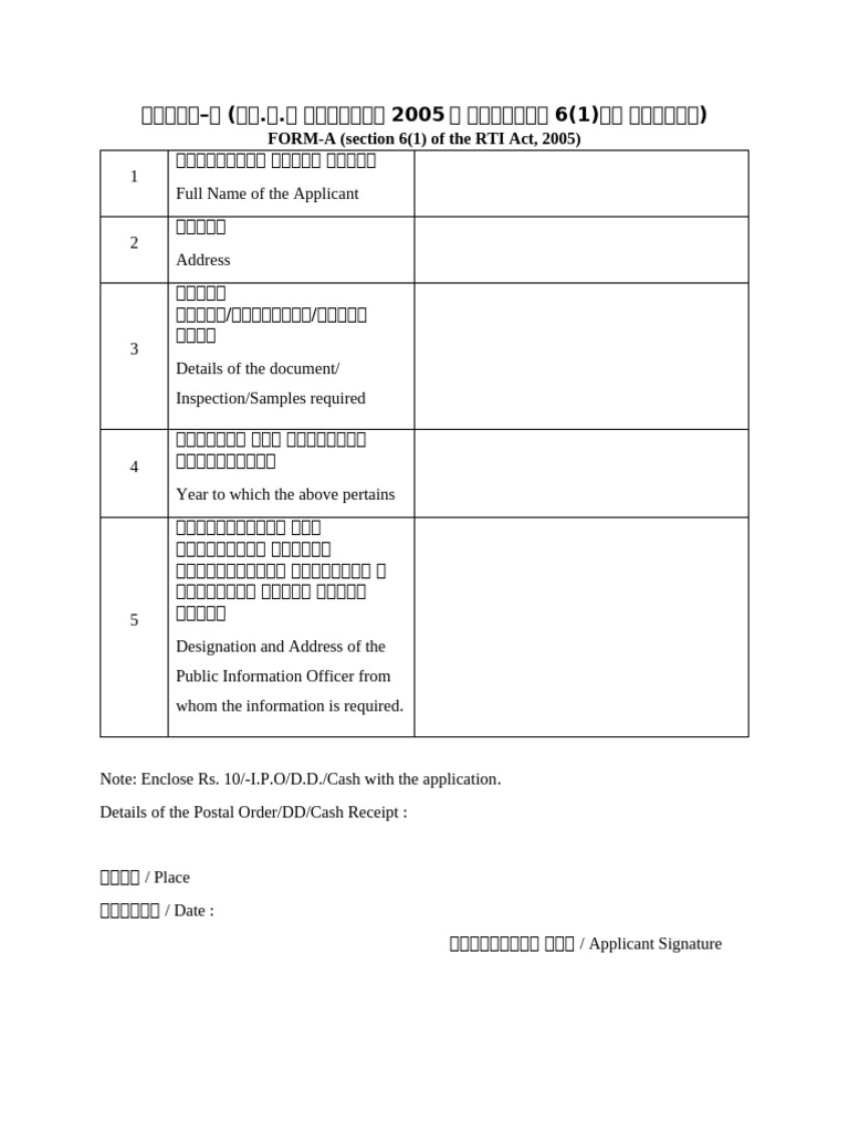 Rti Application Kannada | PDF