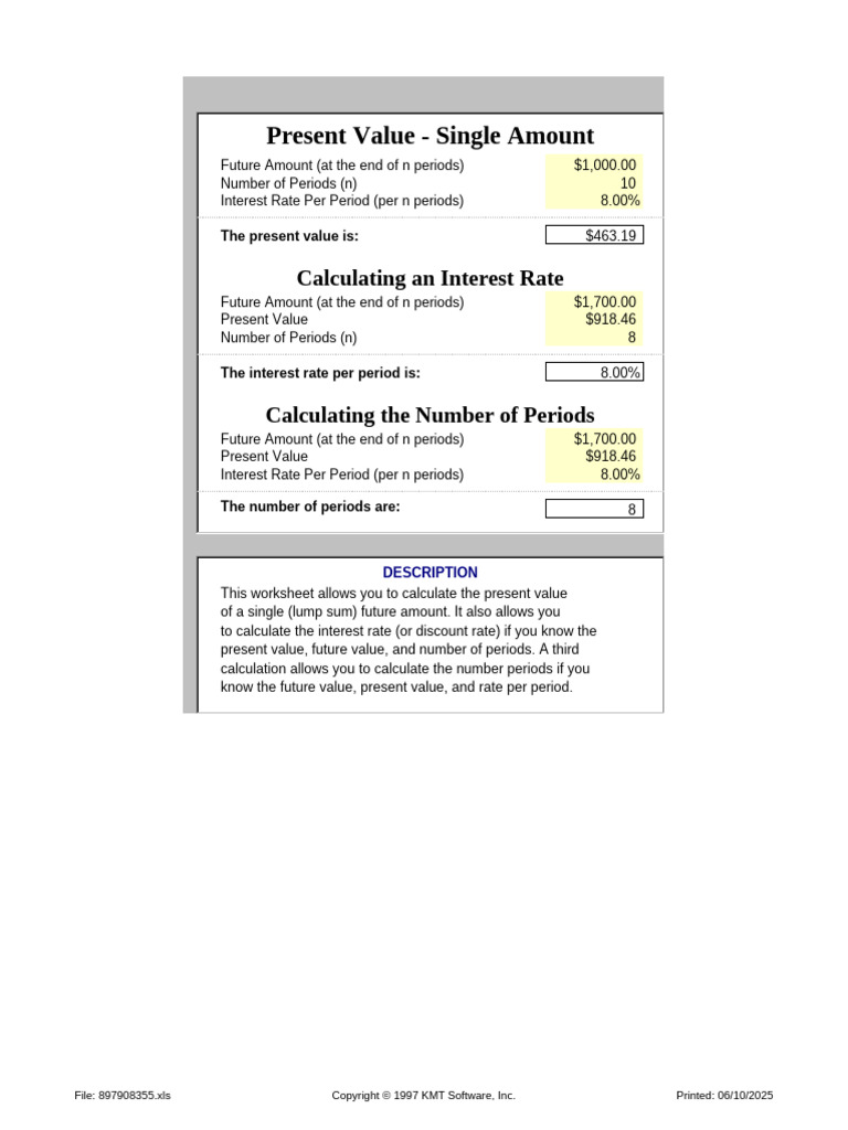Financial Calculator PV FV | PDF | Present Value | Discounted Cash Flow