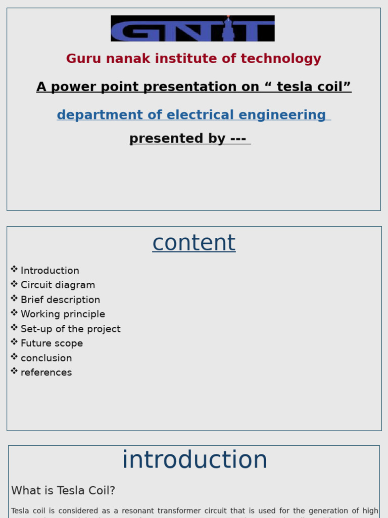 Final Project PPT 1 | PDF | Inductor | Electric Current