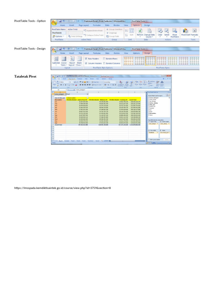Praktikum Excel - Pivot Table | PDF