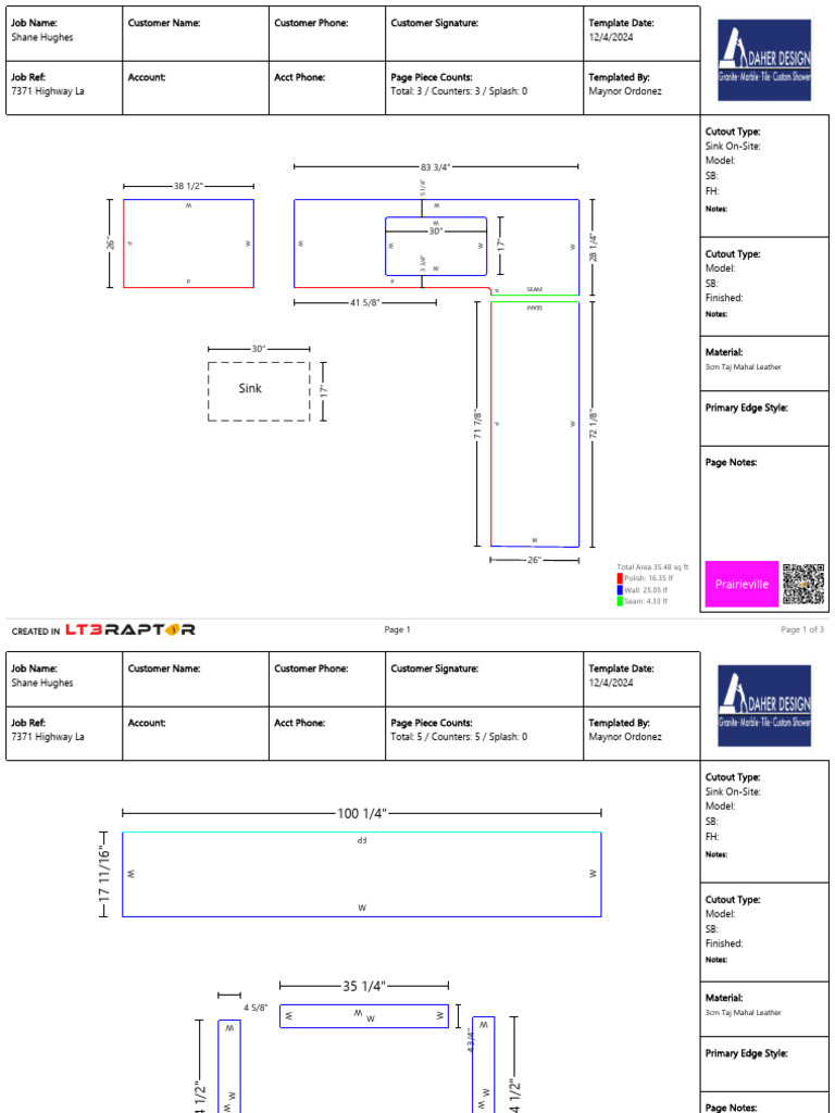 7371 Highway La Shane Hughes JobShopSheets | PDF
