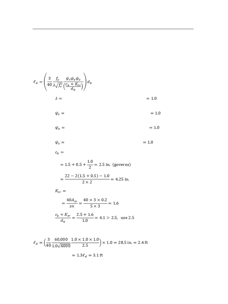 ACI Splice Length Calculation Guide | PDF