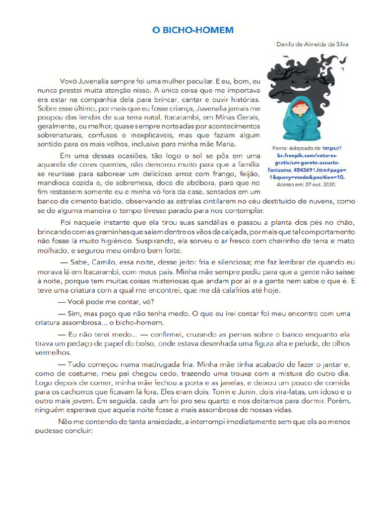 Conto 2 - Bicho-Homem | PDF