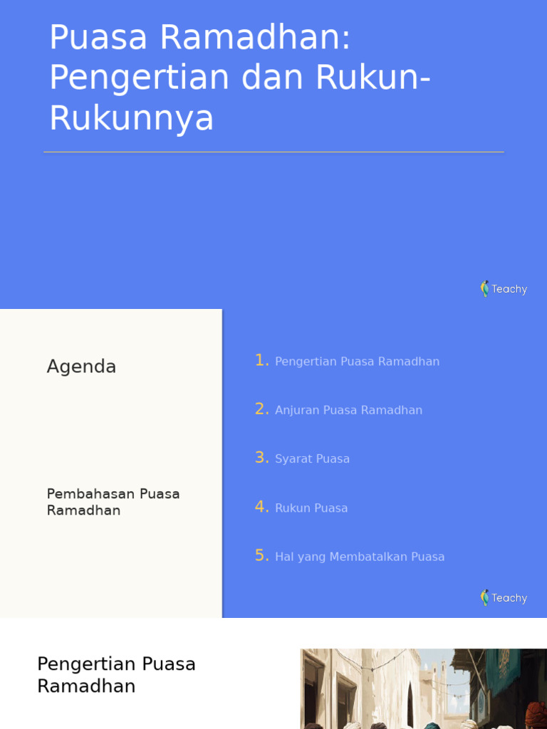 Slide - Puasa Ramadhan - Pengertian Dan Rukun-Rukunnya | PDF