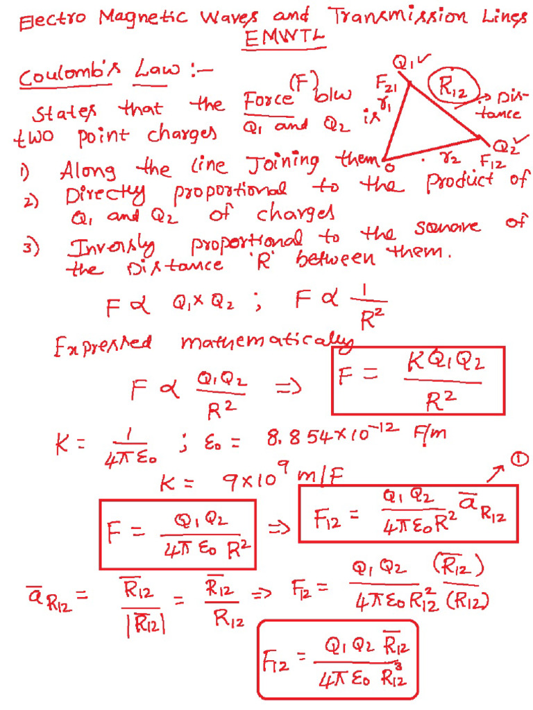 EMWTL UNIT-1 Part-1 | PDF