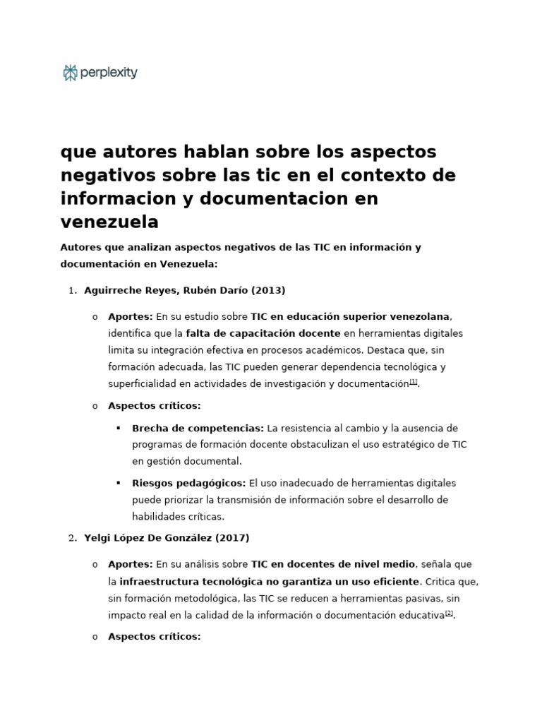 Que Autores Hablan Sobre Los Aspectos Negativos So | PDF | Tecnología ...